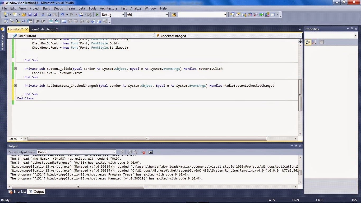 Pemrograman Visual Basic Studio 2010: Membuat Program Dasar Visual ...