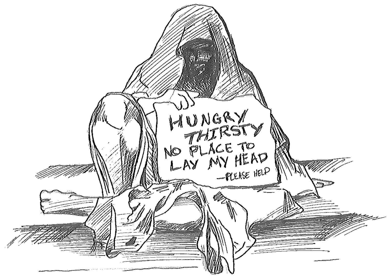 Coloring pages of homelessness