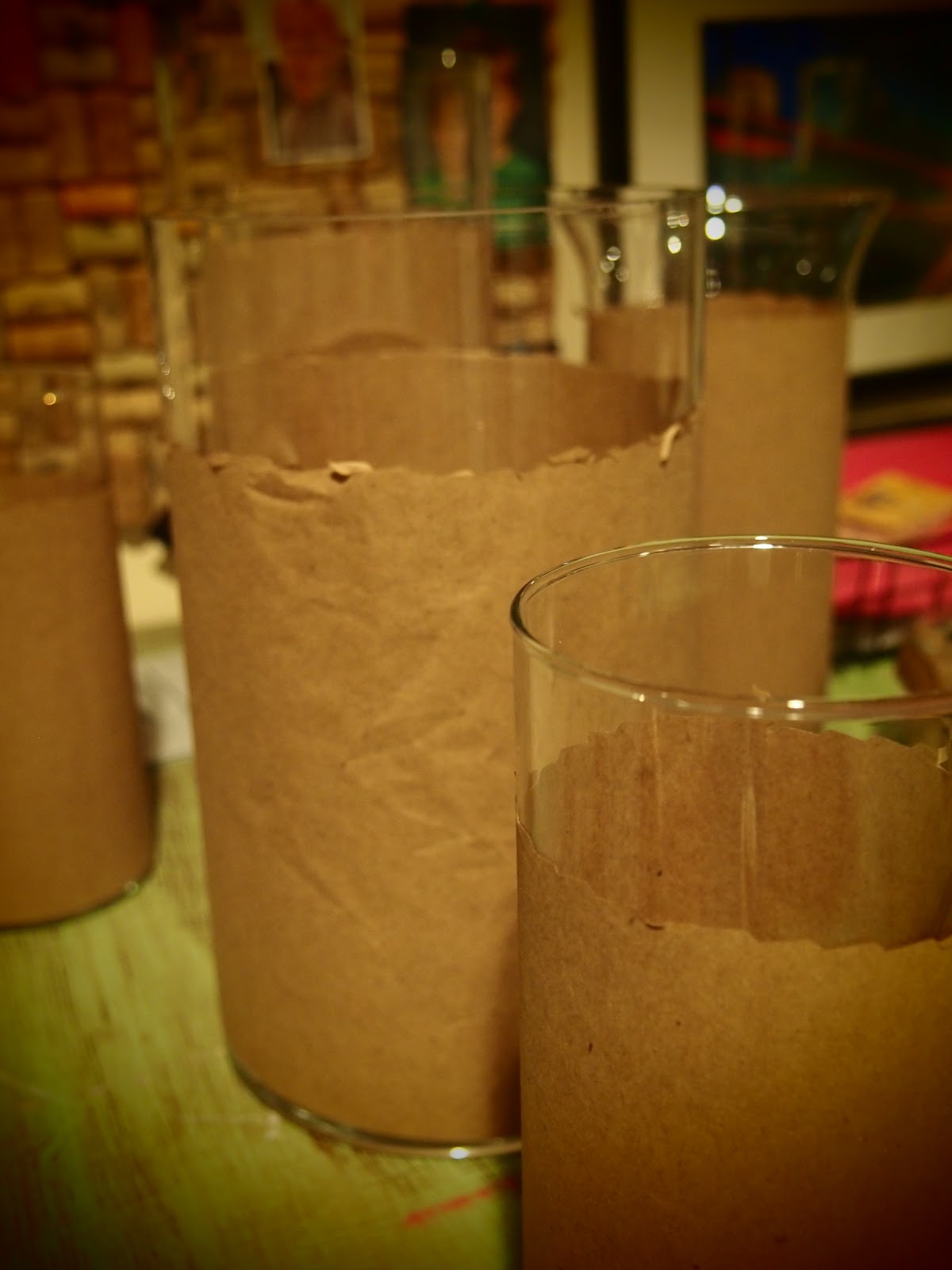 My Everyday Exceptional: Brown Paper and Glass Luminaries