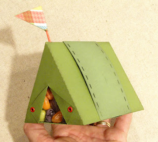 Needles 'n' Knowledge: Camping 3d Tent Favor Box