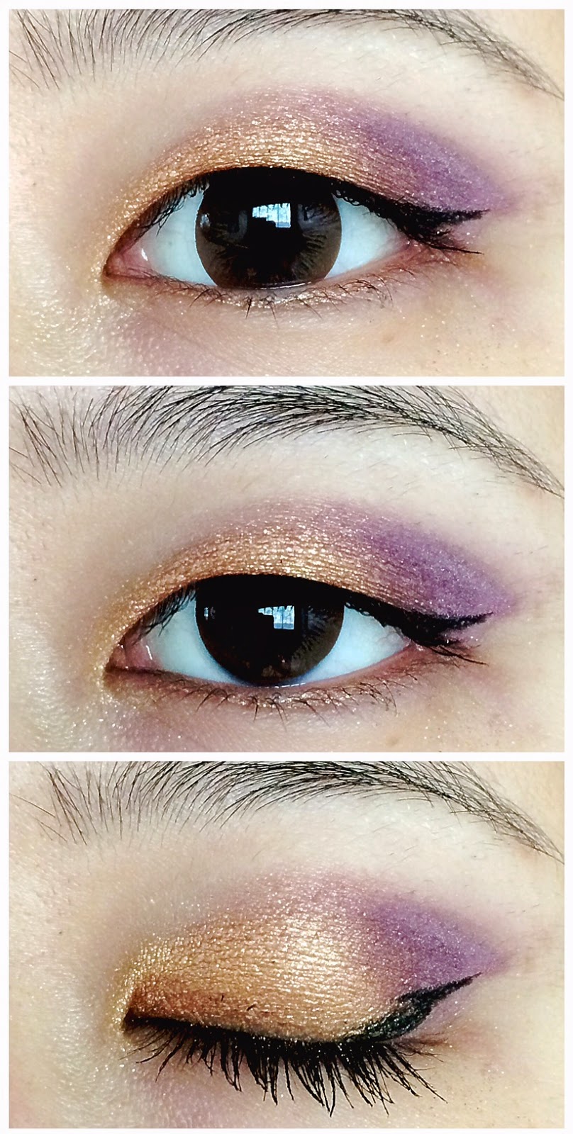 WorkingWithMonolids: EOTD: Gold & Purple Halo Eyes on Monolids