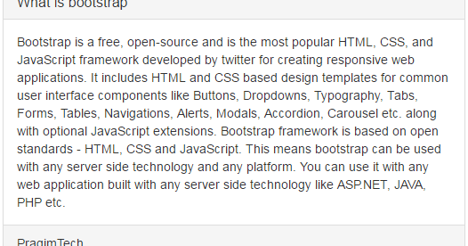 Sql server, .net and c# video tutorial: Bootstrap panels