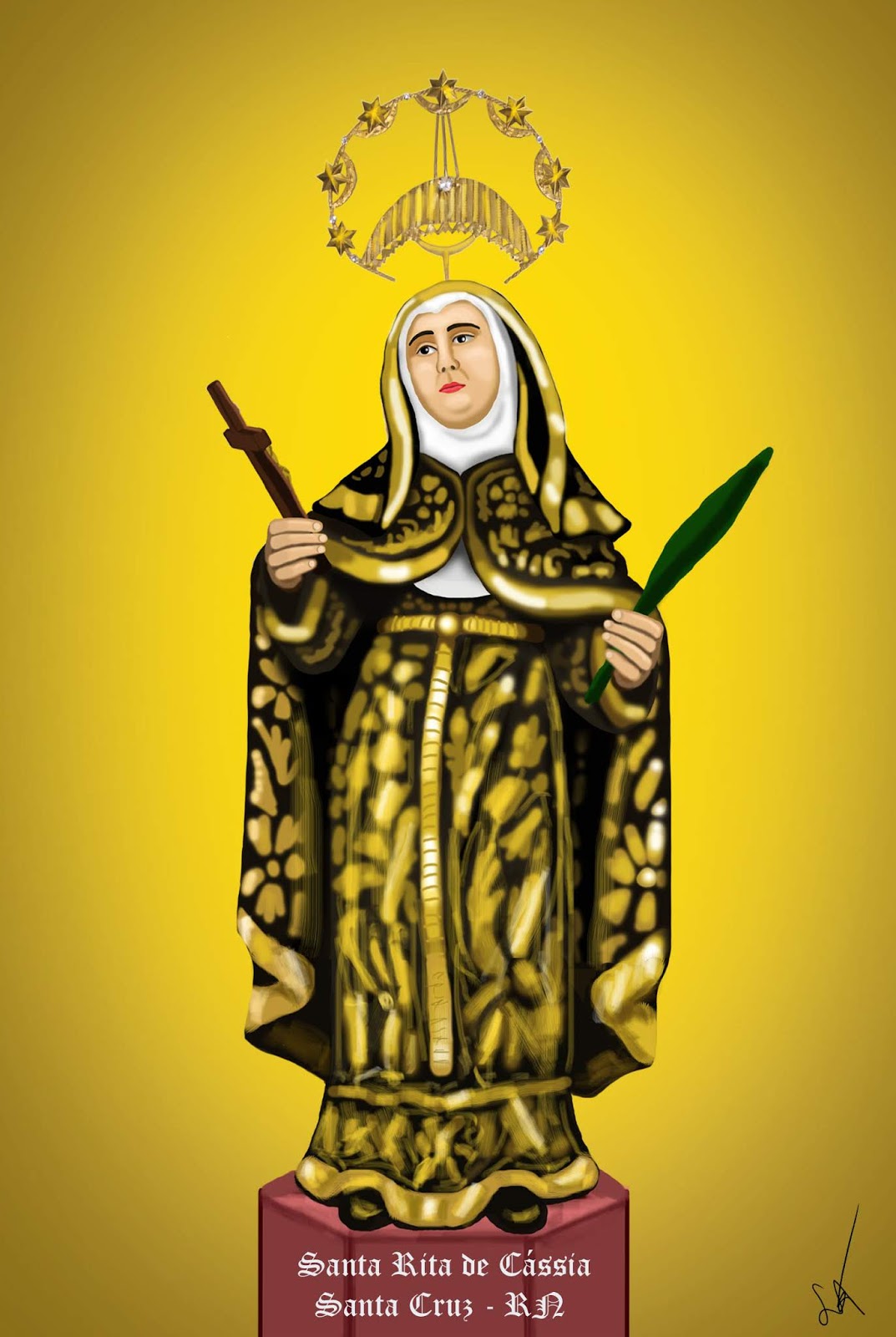 Desenhos de Augusto: Santa Rita de Cássia - Santa Cruz - RN