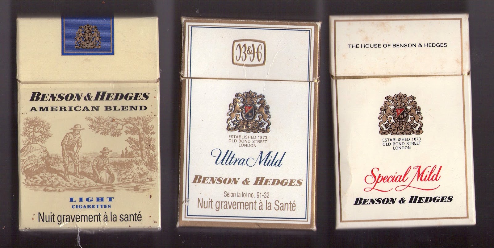Ma Collection de paquets de cigarettes: BENSON & HEDGES
