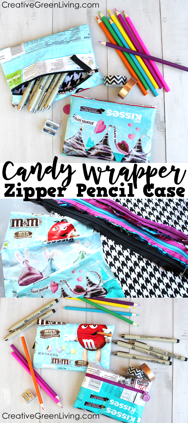 Recycled Candy Wrapper Zipper Pouch Tutorial | Creative Green Living
