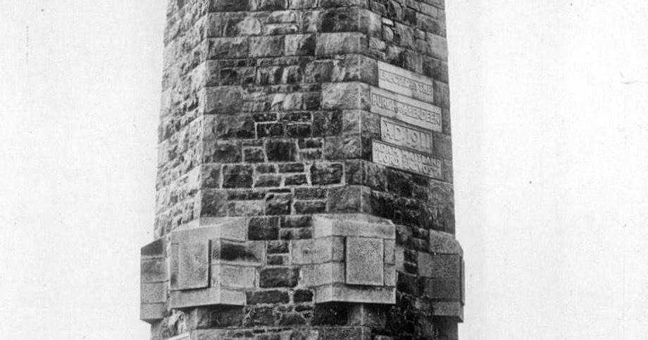 Tour Scotland: Old Photograph Battle of Harlaw Monument Scotland