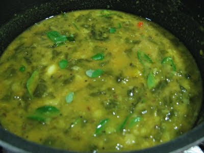 Food Slice: Bachali kura pappu/ Malabar Spinach curry