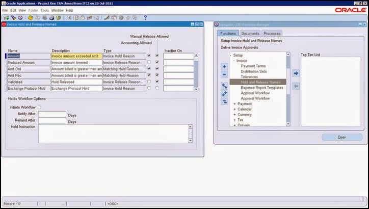 Oracle Applications Oracle R12 Account Payables Screen Shots