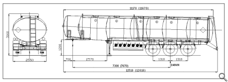 Eliptical Tanker Semi Trailer Customization