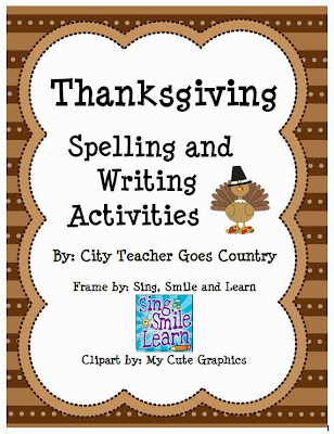 City Teacher Goes Country: Thanksgiving Classroom Items