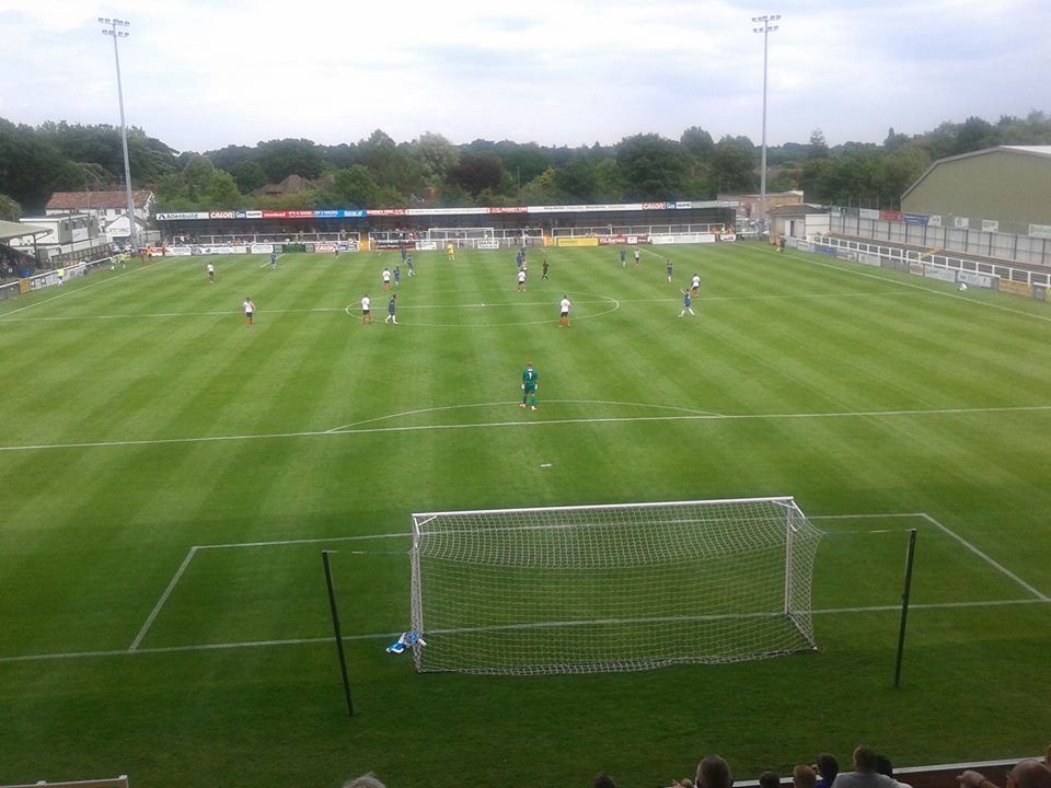 The Rainham End.: Kingfield Stadium - Woking