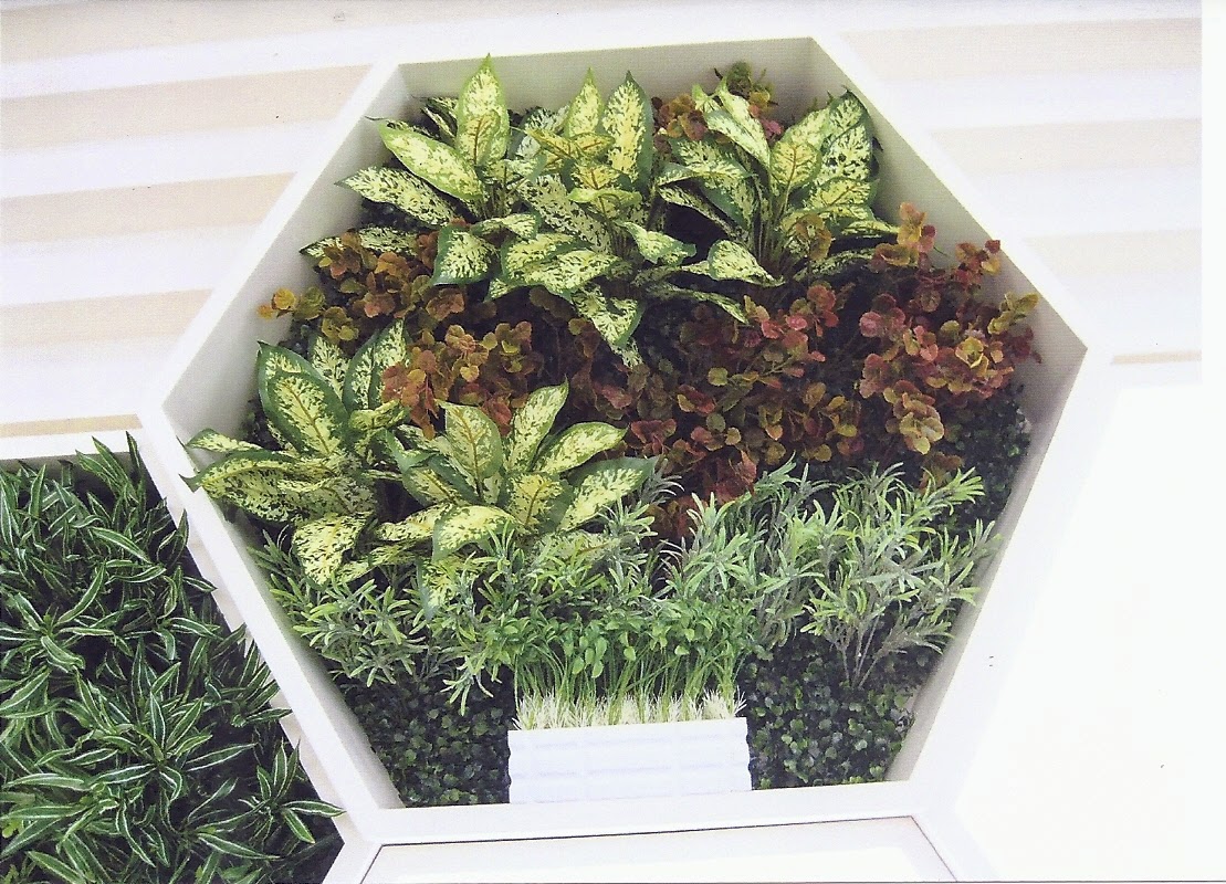 Hoi Kee Flower Shop: Hexagon Vertical Garden@Serangoon0001