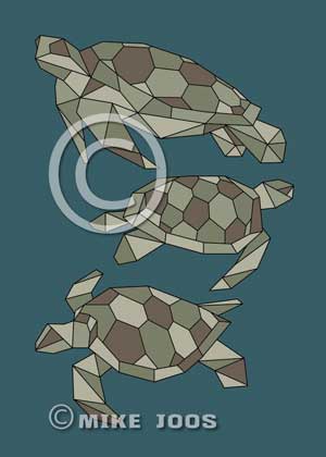 mike joos art: Geometric Turtles