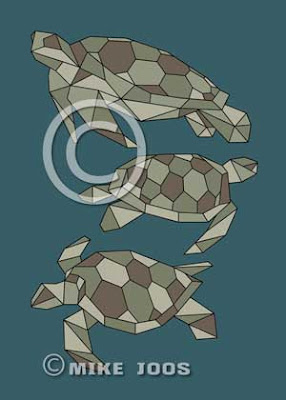 mike joos art: Geometric Turtles