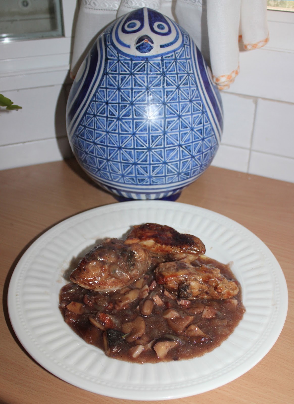 Cocinar es vivir y Bordar también: Pollo con setas / Mushroom chicken