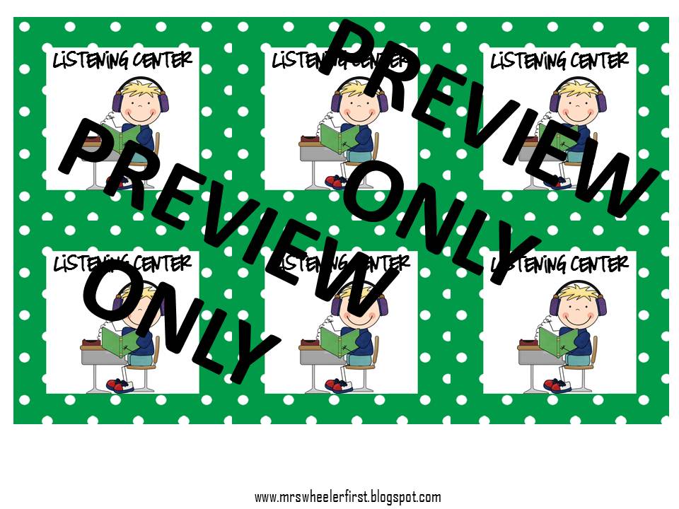 Mrs. Wheeler's First Grade Tidbits: Center Cards!!
