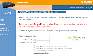 Dr House Informática: SpeedStream 4200 - Acessando a página de ...