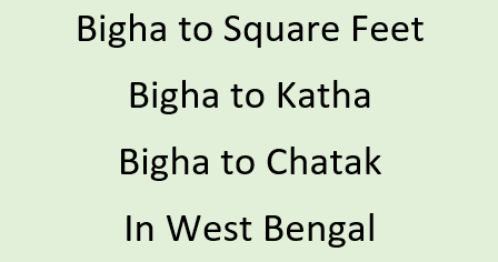 Bigha to katha | Bigha to Chatak | Bigha to Square Feet in Bengal ...