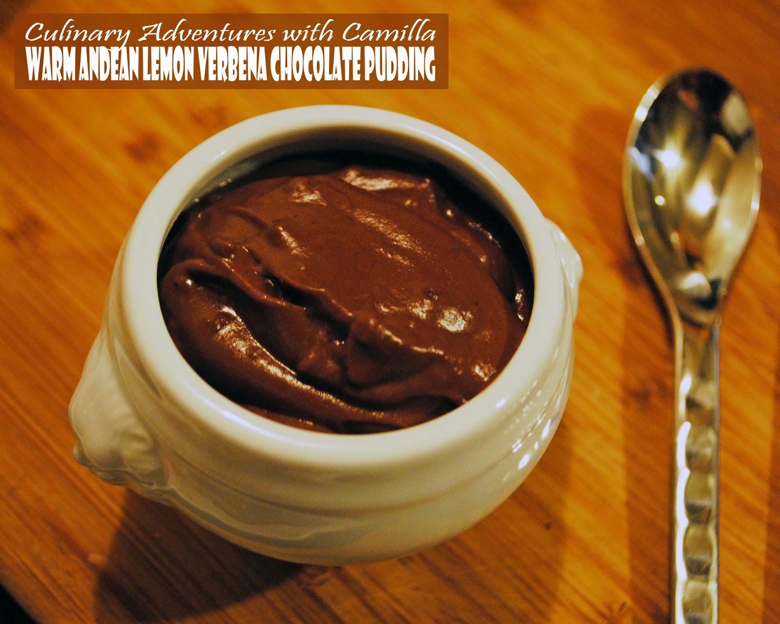 Warm Andean Lemon Verbena Chocolate Pudding #sponsor