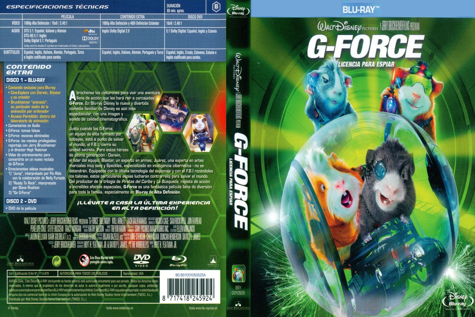 TÓMBOLA DISNEY: G-Force: Licencia para espiar