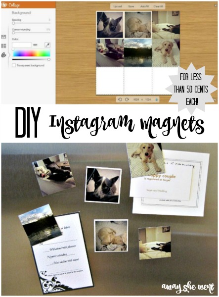DIY Instagram Magnets - Away She Went