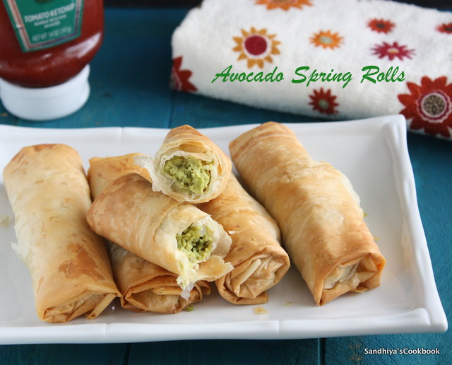 Sandhiya's Cookbook: Baked Avocado Rolls with Phyllo dough | Avocado ...