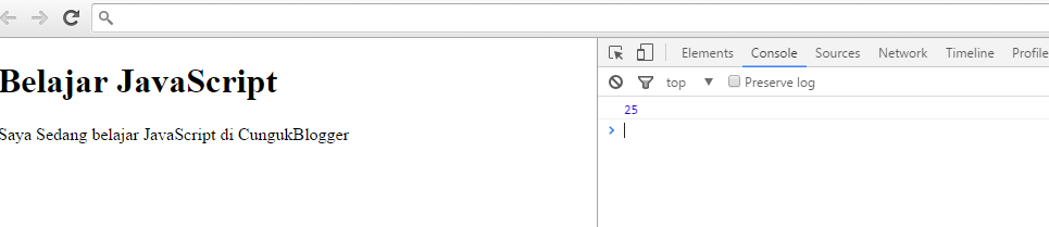 Cara Menampilkan Hasil Program JavaScript - Rustani