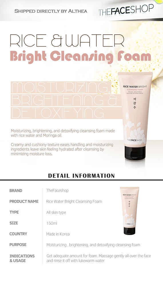 LBD & ONESIES - A Lifestyle Blog: The Face Shop Rice Water Bright ...