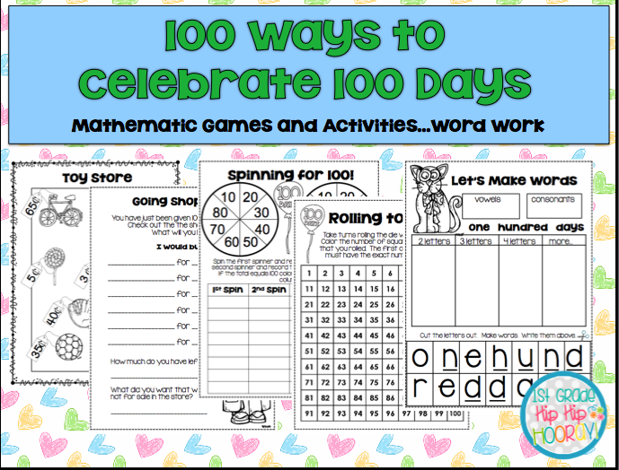 1st Grade Hip Hip Hooray!: 100 Ways to Celebrate 100 Days!