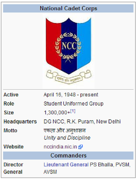 National Cadet Corps: NCC Song