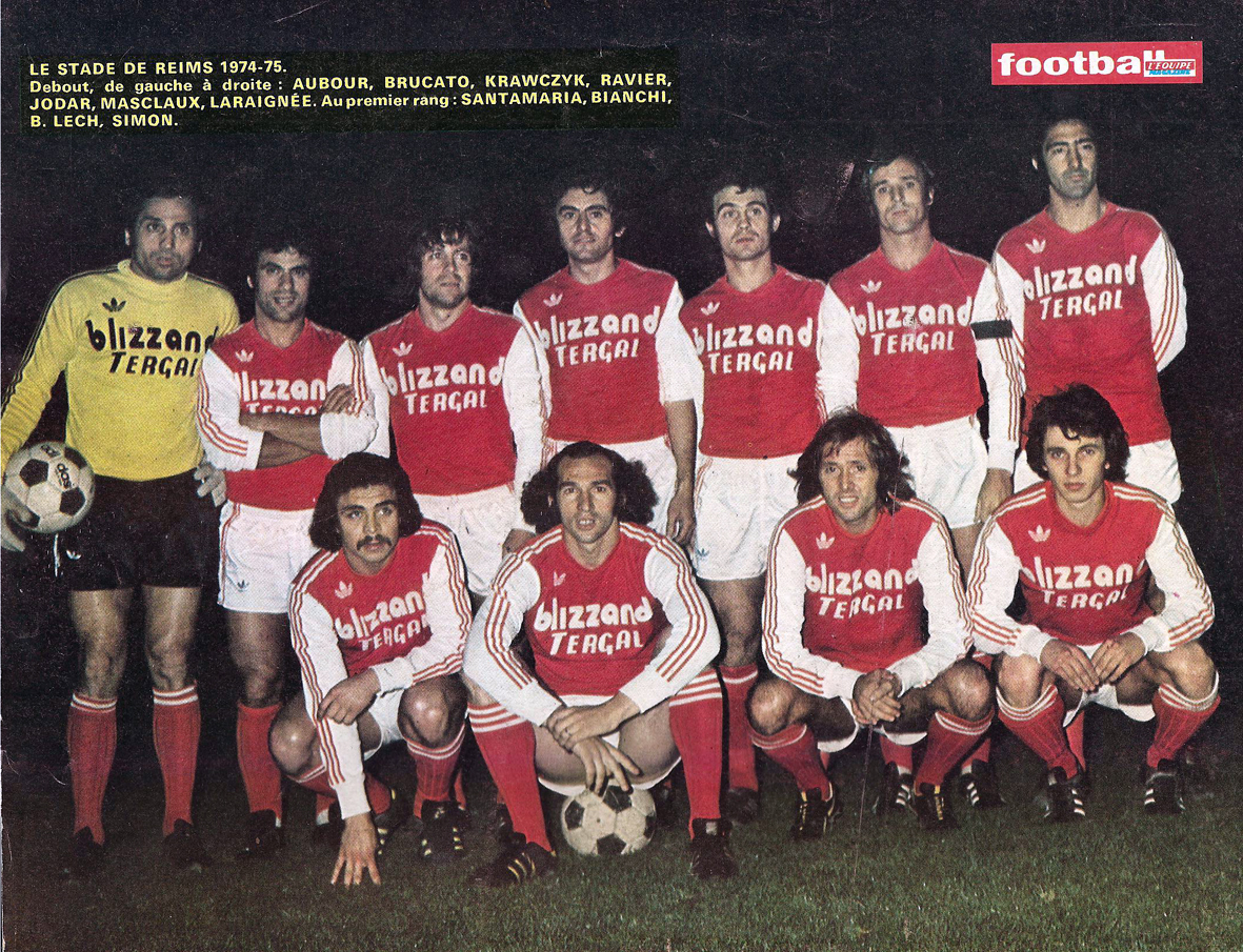 THE VINTAGE FOOTBALL CLUB: STADE de REIMS 1974-75. By Ageducatifs.