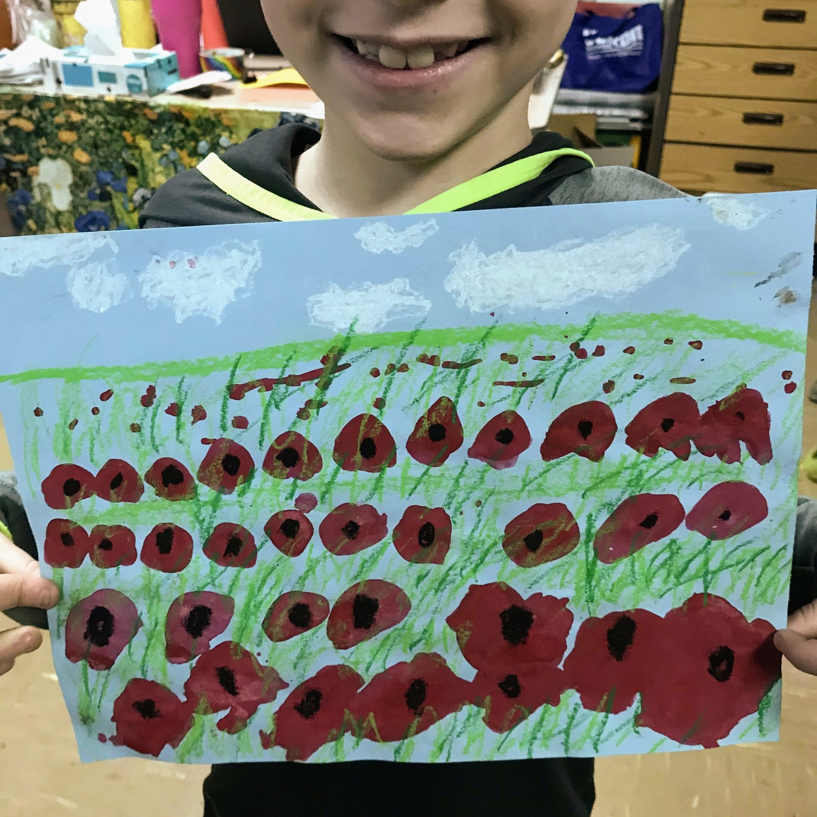 Elements of the Art Room: 1st and 2nd Veterans Day Poppies