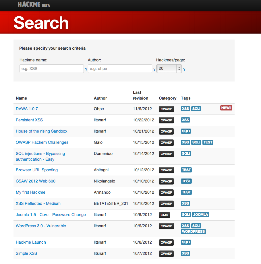 Hackme Recopilando Aplicaciones Web Vulnerables ~ Security By Default