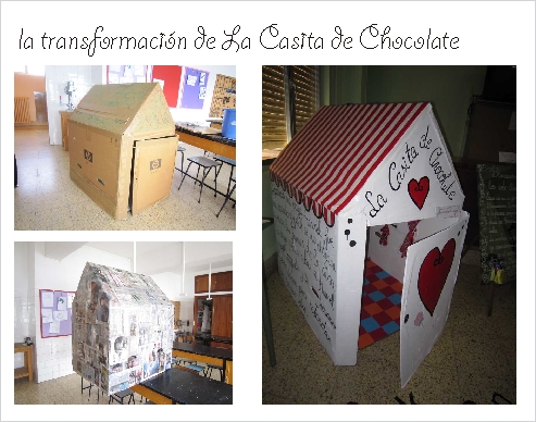 El faro de las letras: TRANSFORMACIÓN DE LA CASITA DE CHOCOLATE