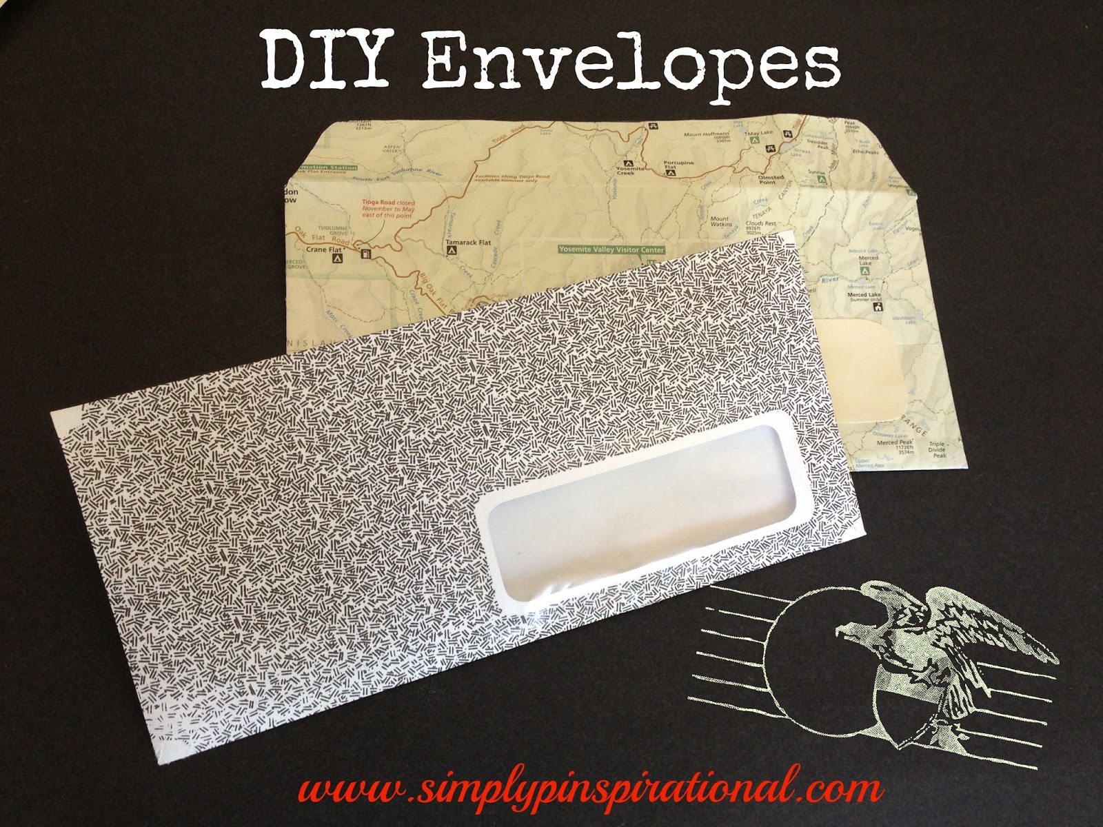 Simply Pinspirational: DIY Map & Junk Mail Envelopes
