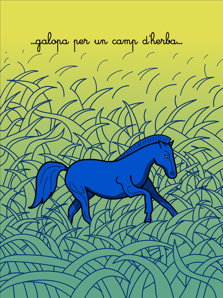 Cuentos ilustrados: El caballo azul