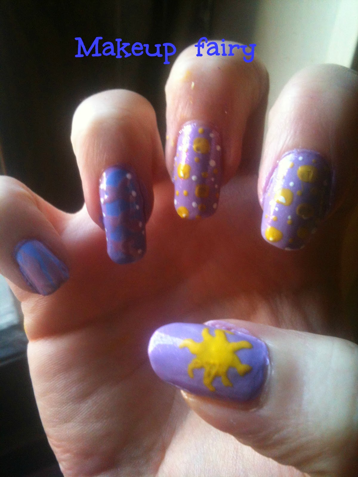 disney Tangled nail art