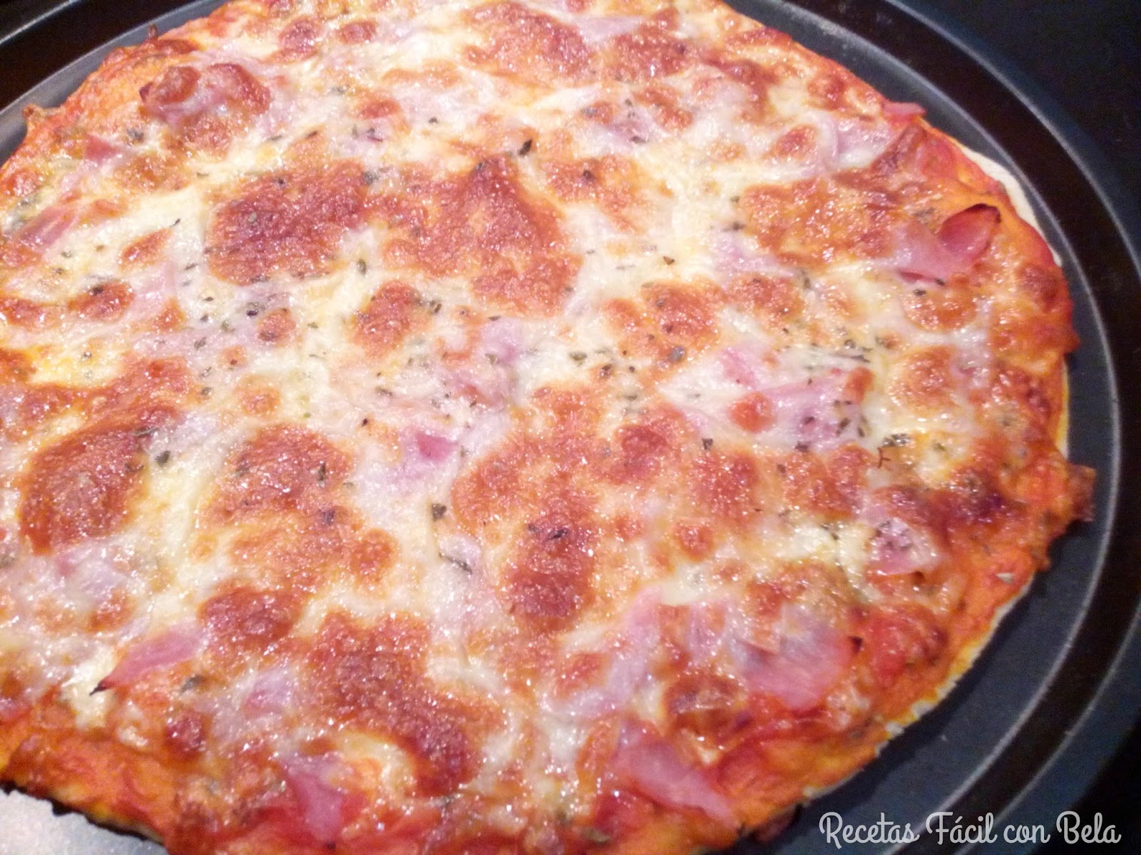 Recetas Fácil con Bela: Pizza de jamón y queso / Pizza prosciutto