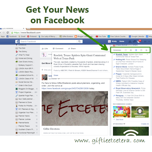 How to Get the News You Love on Facebook | Giftie Etcetera: How to Get ...