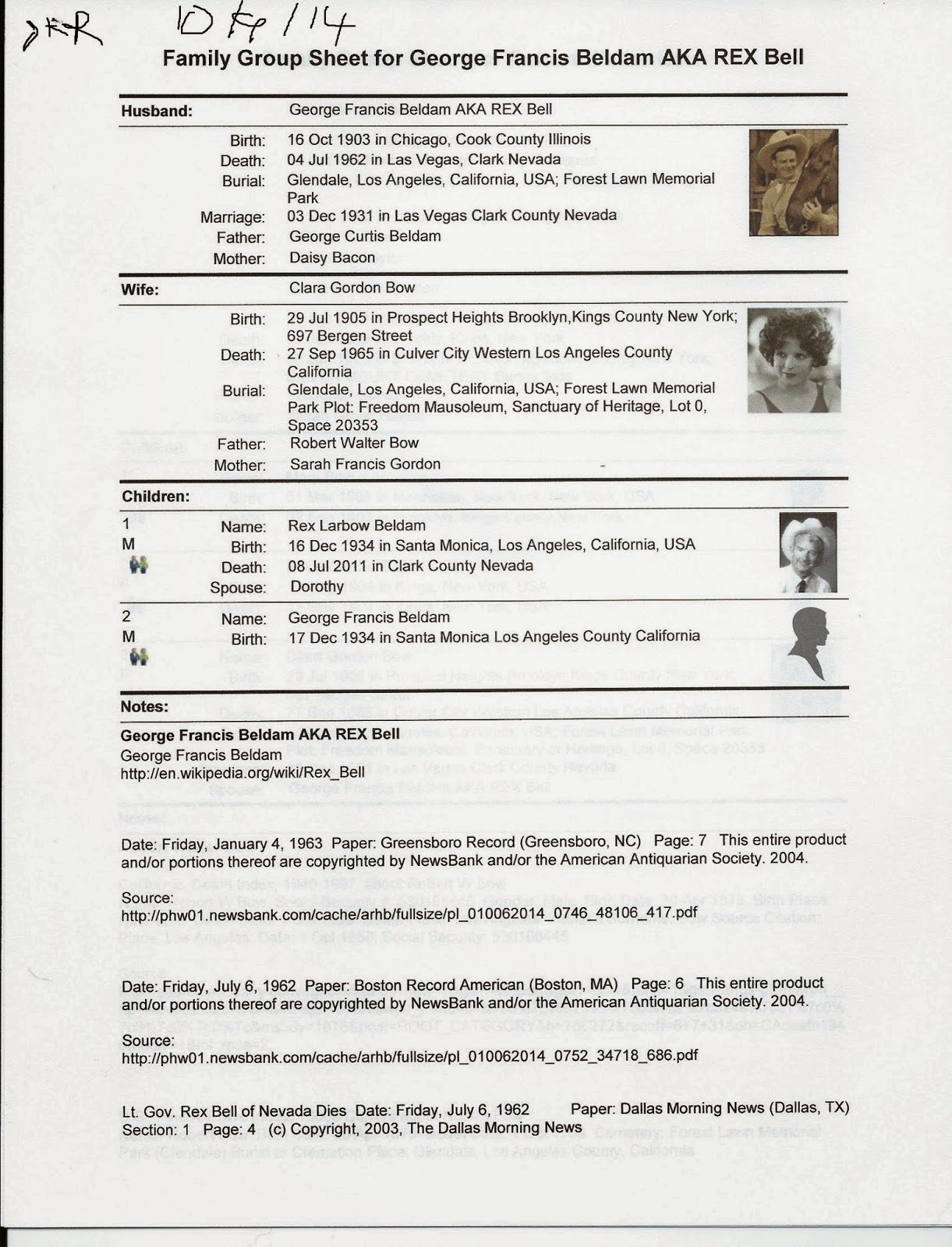 Jeannette's take on life: Family Group Sheet of George Francis Beldam ...