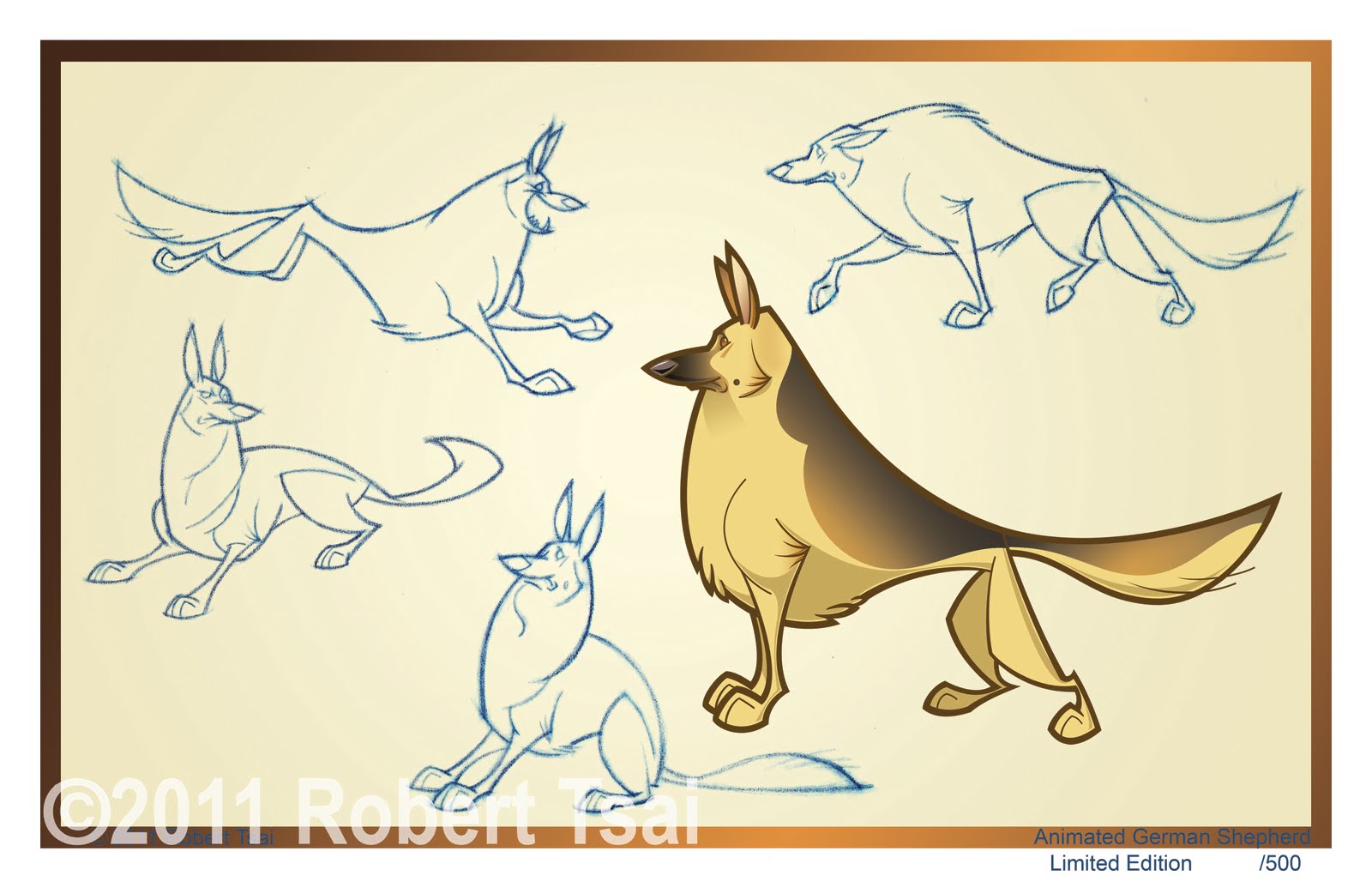 Art of Robert Tsai: New Animated German Shepherd