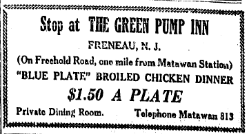 Aberdeen NJ Life: History: Green Tree Inn, Freneau (1934)