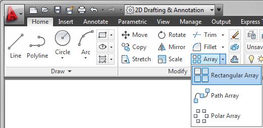 What New in AutoCAD?: 2D Array Functionality