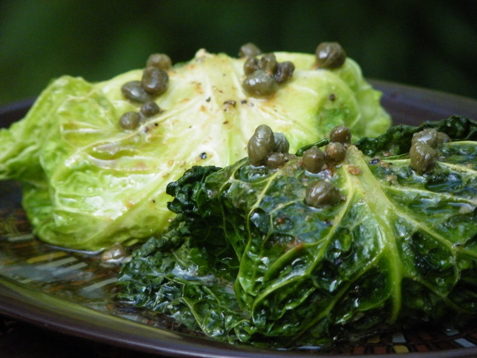 The Cooking Curmudgeon: Fish Wrapped in Savoy Cabbage with Caper Butter ...