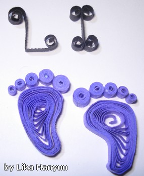 Lika Hanyuu － Artesanato - Quilling: [Quilling] Pés (Feet)