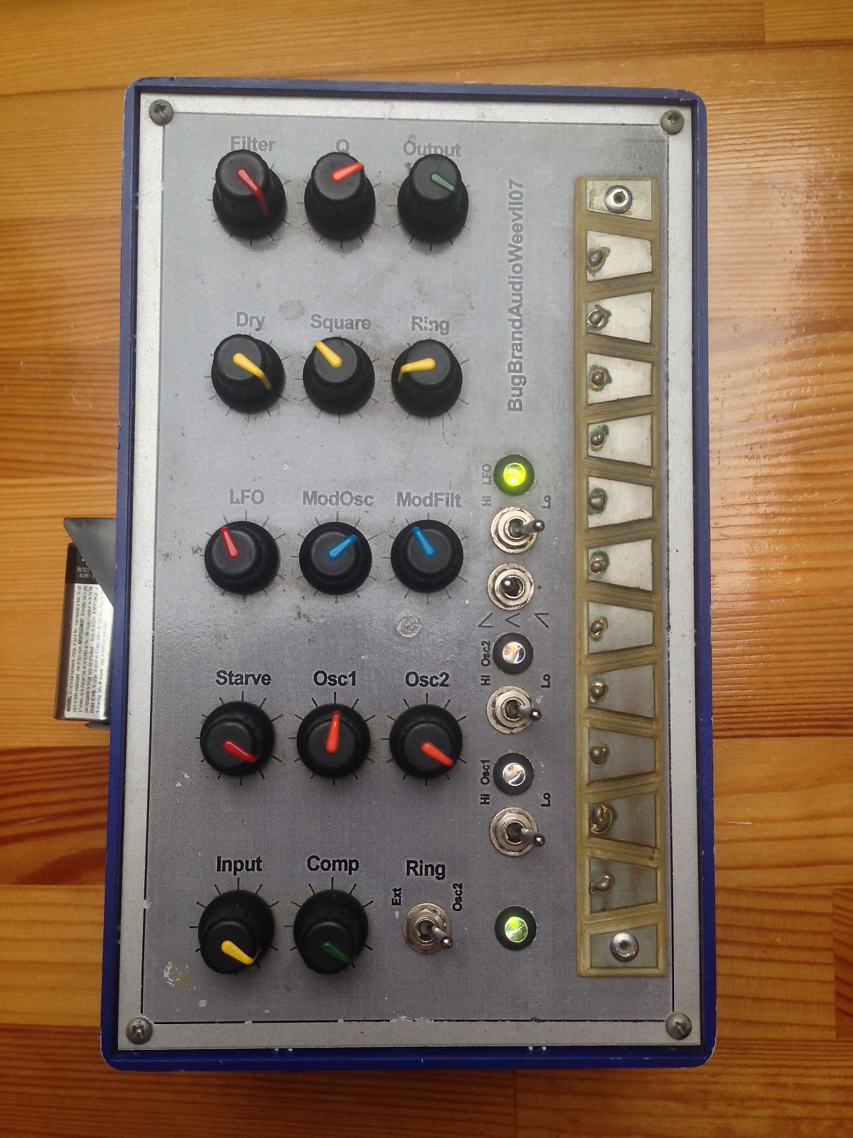 MATRIXSYNTH: BugBrand AudioWeevil 07 - Ring Mod / Filter / Distortion w/ Touch Controls