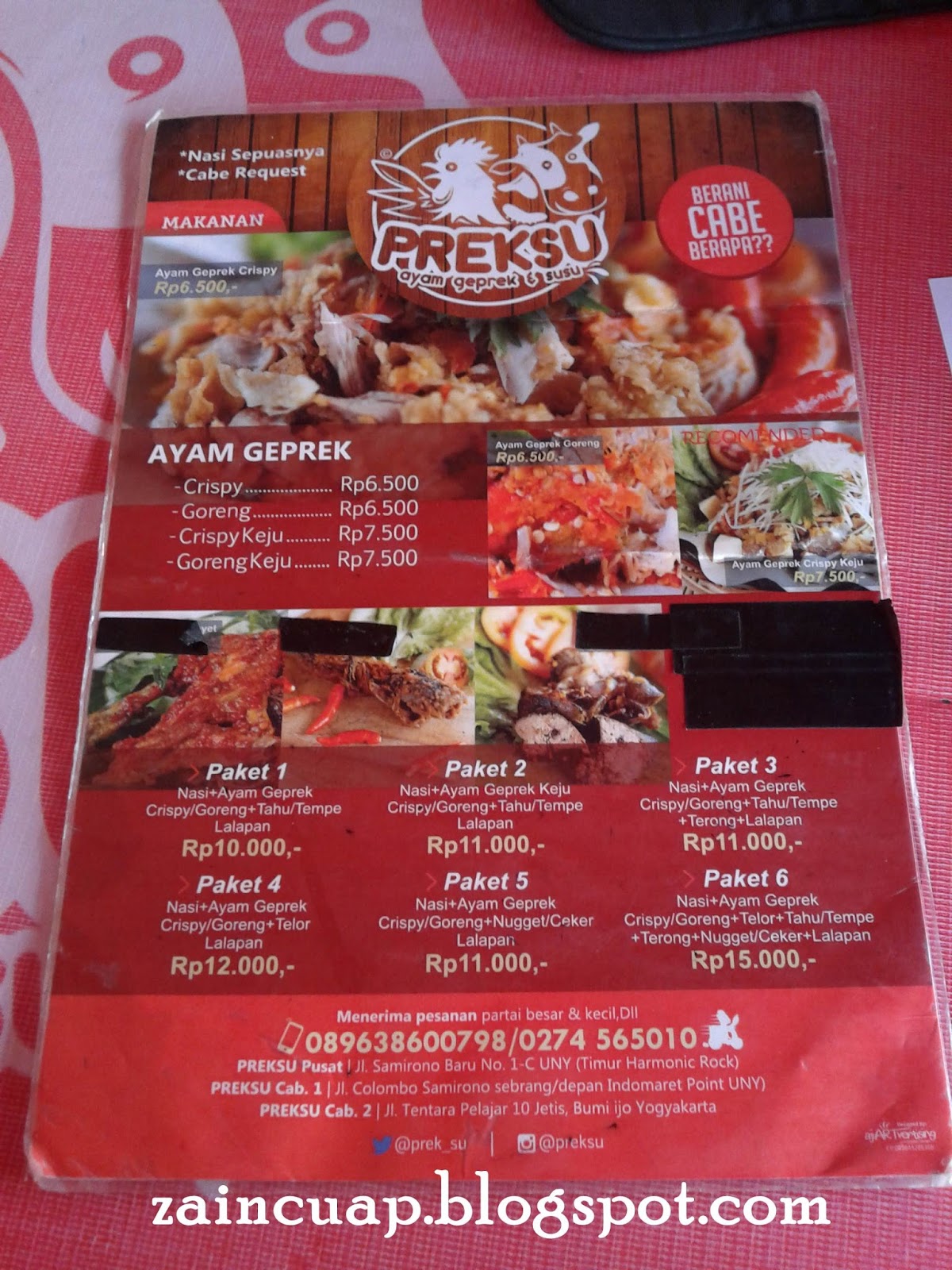 Cuap Sana Sini: Cuma Ayam PrekSu