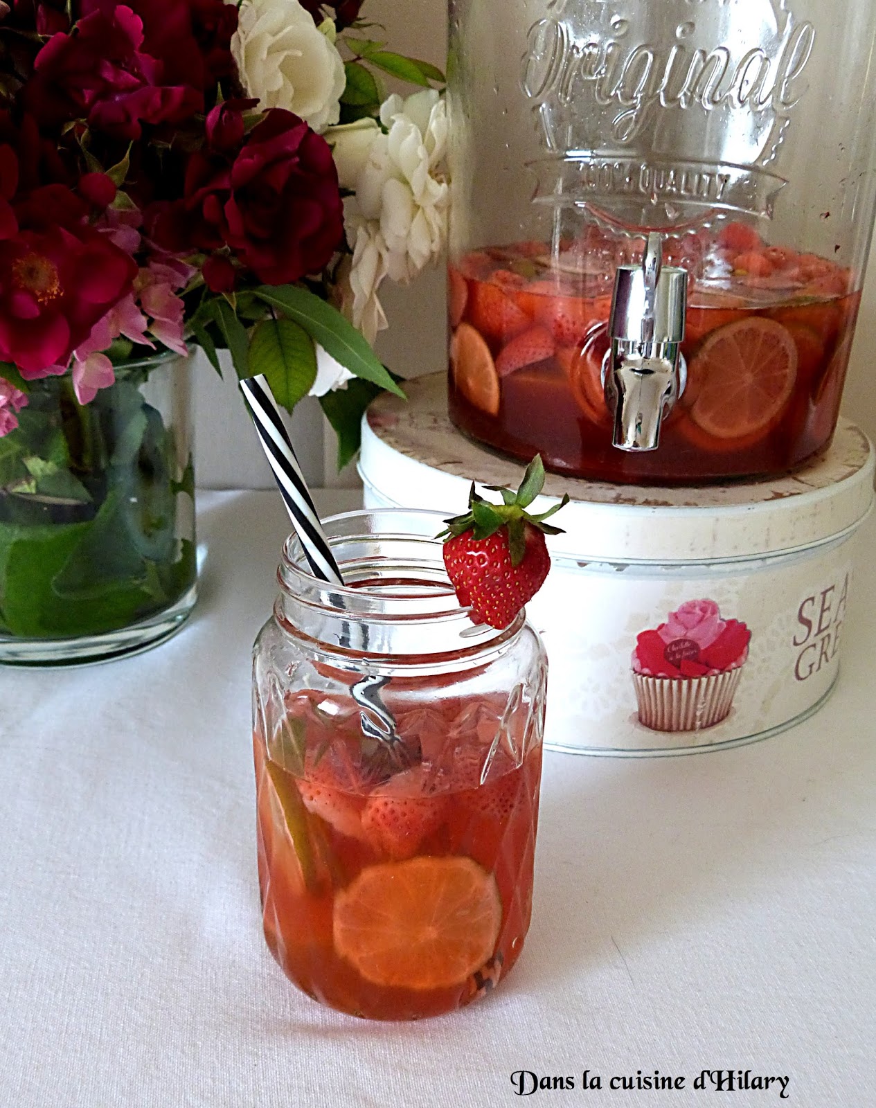 Dans la cuisine d'Hilary: Sangria rosé fraise et citron vert ...