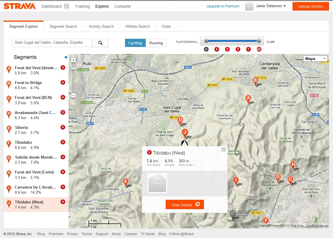 Globeros de Collserola: KOM (STRAVA)