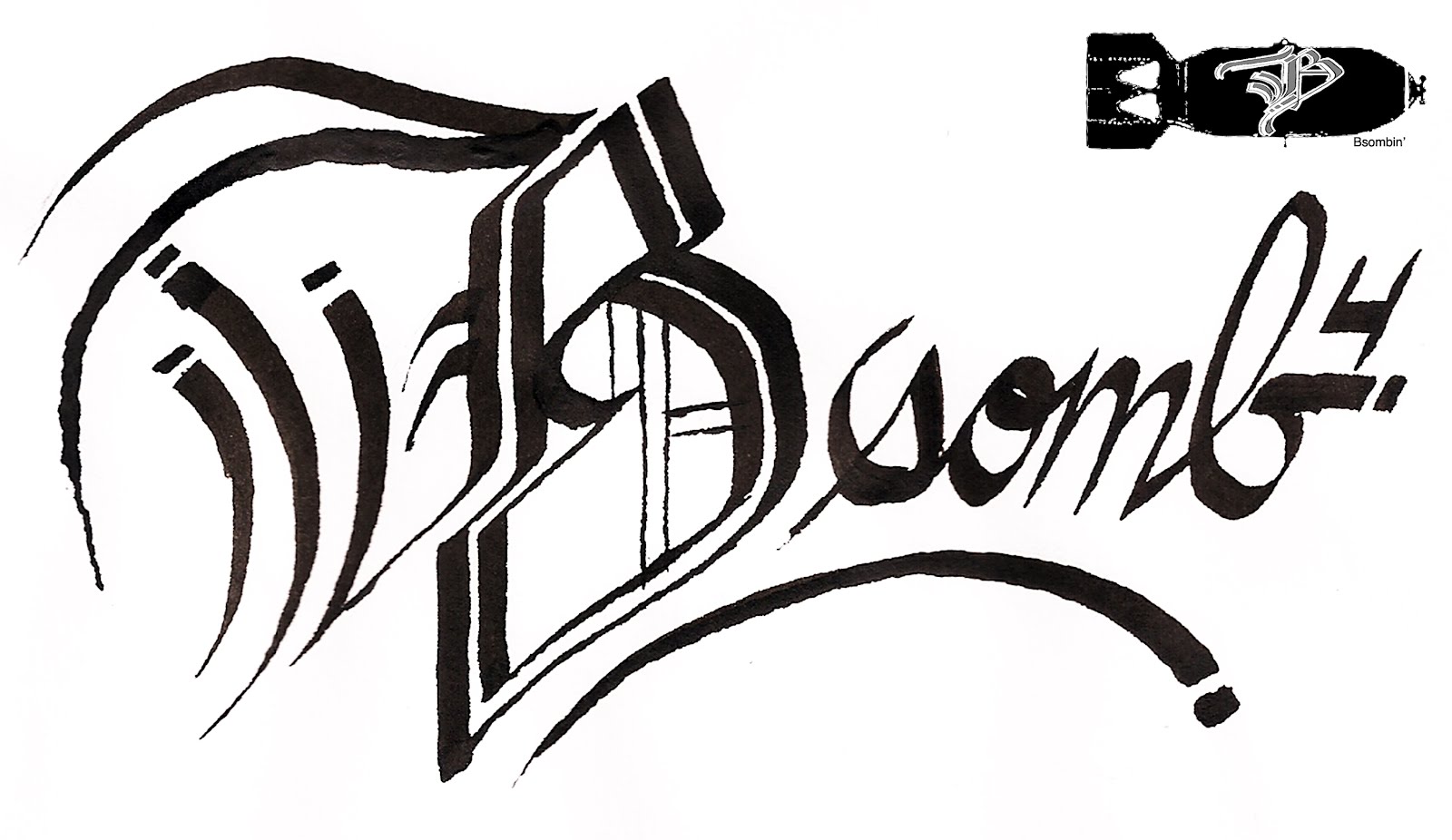 B S O M B I N ': Hand styles & calligraphy Pt.2